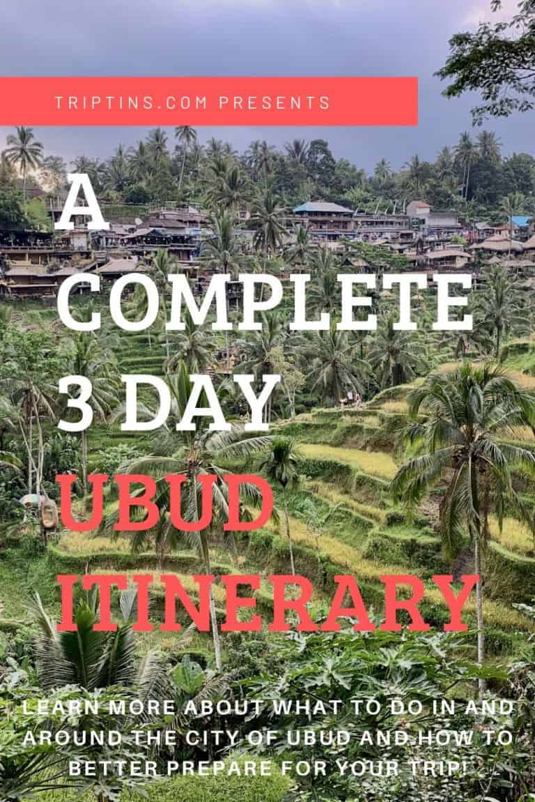 A Complete Ubud Itinerary | 3 Days in Ubud | Attractions, Tips, & Map