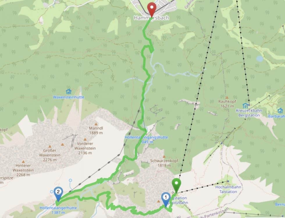 Alpspitze Hiking Guide | Osterfelderkopf - Rinderscharte – Höllentalklamm