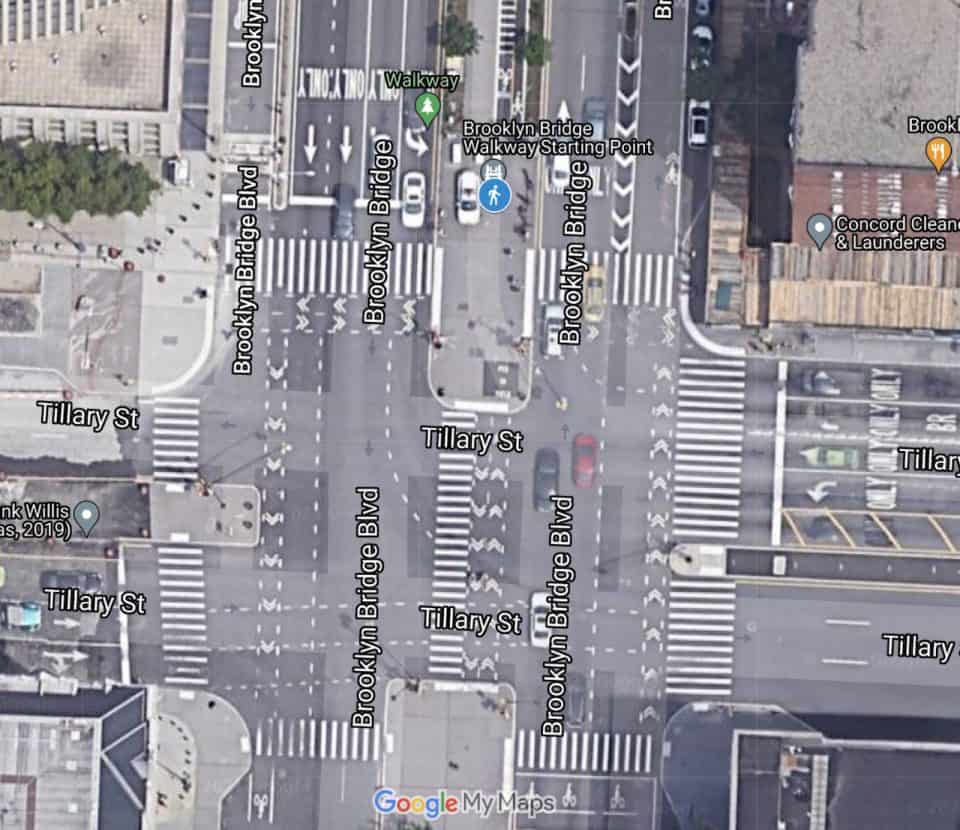 Where to Find the Brooklyn Bridge Pedestrian Entrance on BOTH Sides